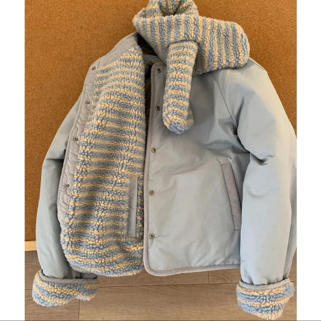 เสื้อแจ็คเก็ตเบาะสองด้านผู้หญิง 2024 สไตล์ใหม่ฤดูหนาวลําลองทุกการ ...