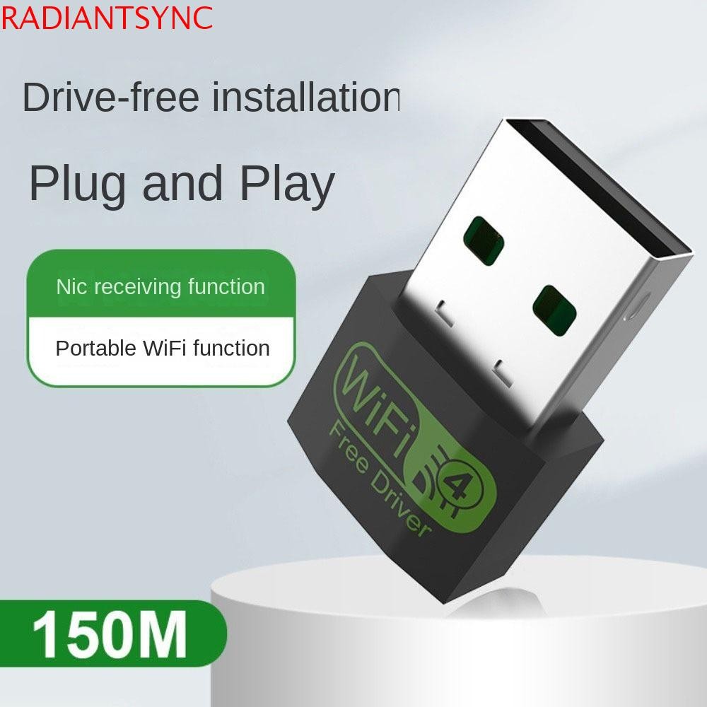 Radiantsync ไดรเวอร์ฟรีการ์ดเครือข่าย USB ขนาดเล็ก, WiFi LAN Adapter ตัวรับสัญญาณ WiFi, เล่นและ ...