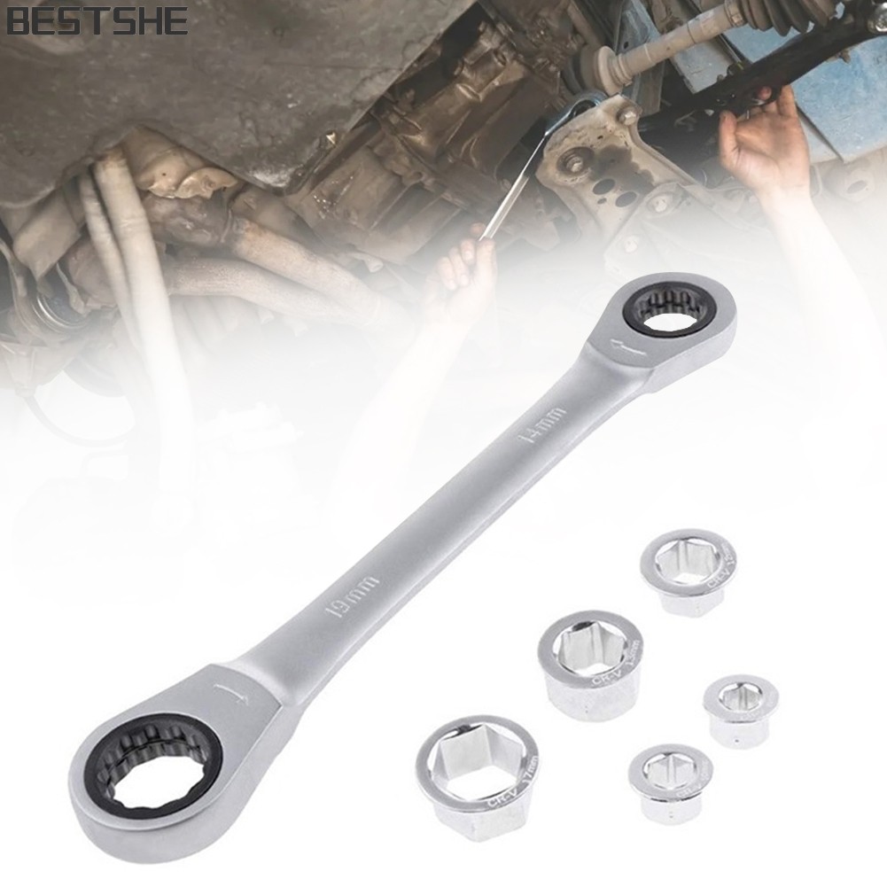 [bestshe] 7 in 1 Double Head Ratchet Combine Spanner Set ประแจวงล้อแบบ ...