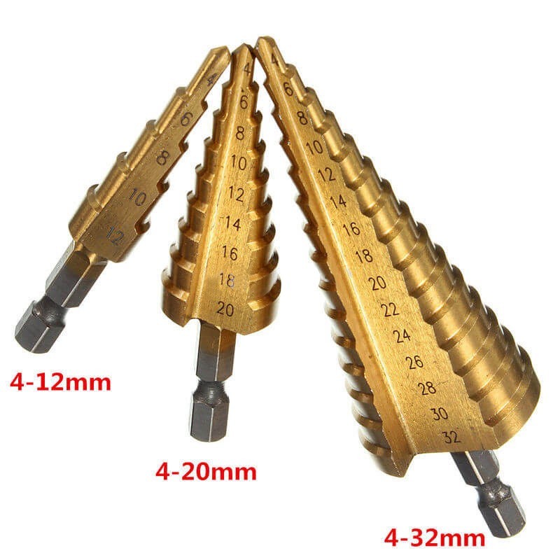 YAFEXHMY4-12 มม.4-20 มม.4-32 มม.HSS Step Cone เจาะ Bit Hole เครื่องตัด ...