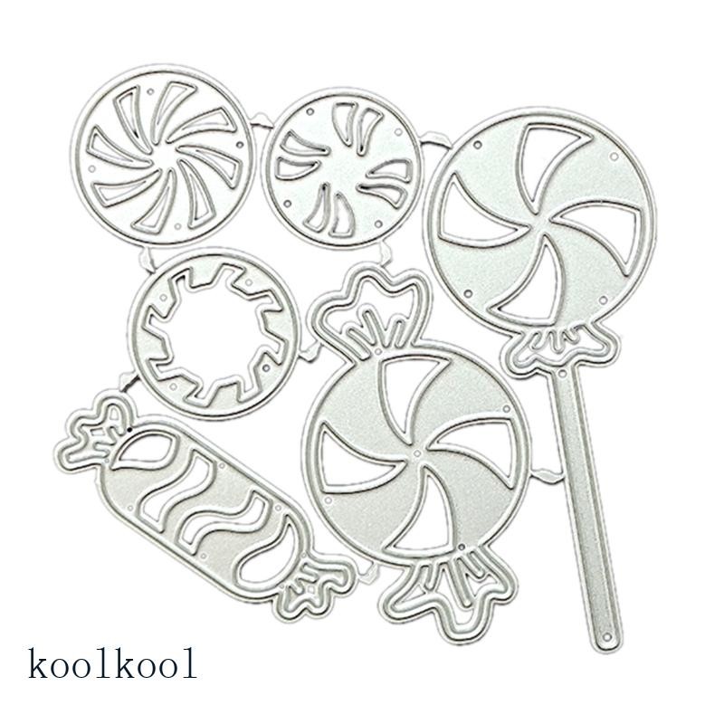 Kool Lollipop Candy ตัดโลหะตาย Scrapbooking Stencil Die Cuts การ์ดลาย ...