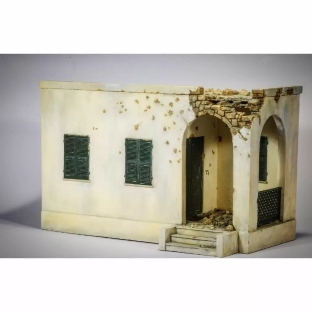 โมเดลเรซิน1/35 GK พร้อมรูกระสุนบ้านยุคอาณานิคมของอิตาลีทำด้วยมือ ...