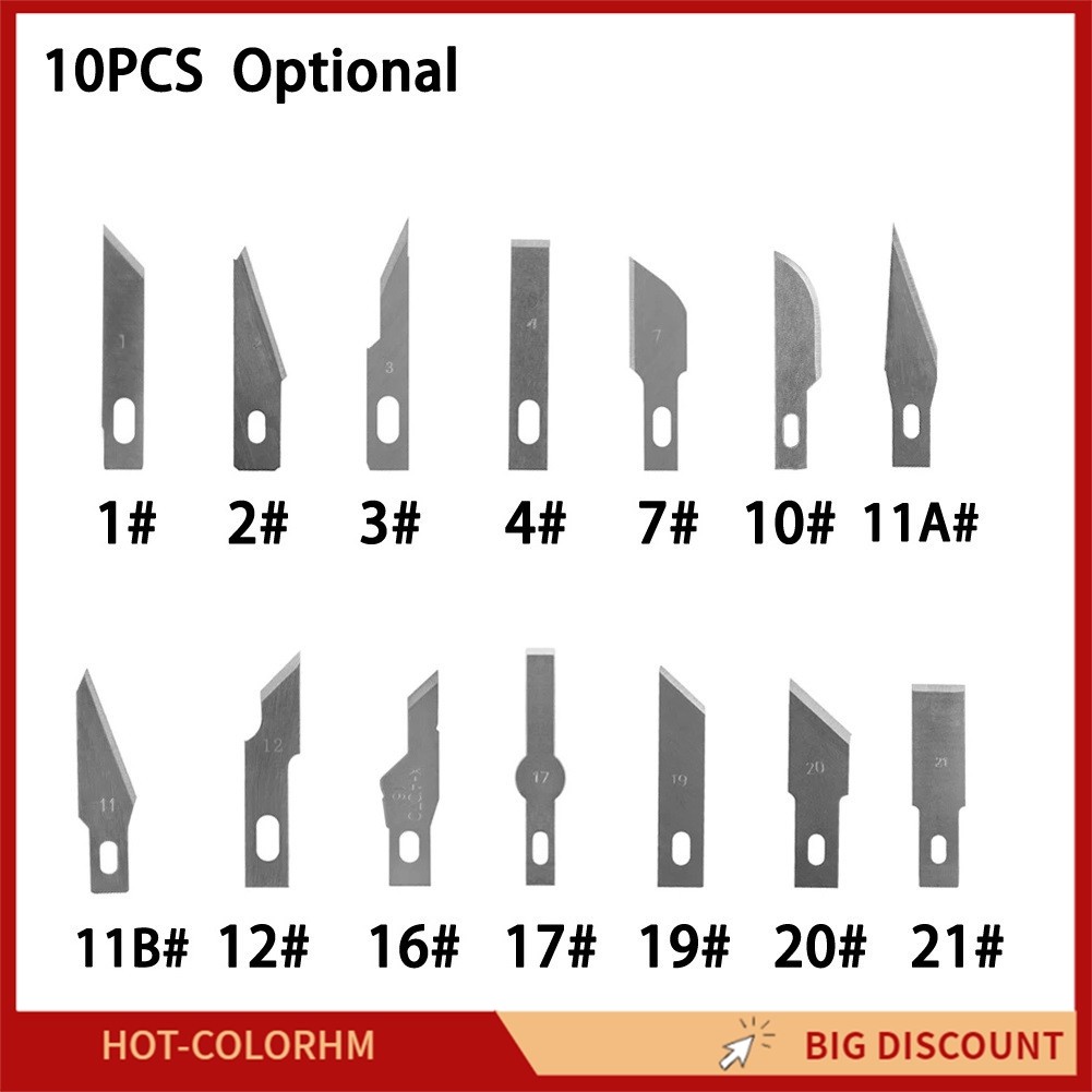 [COLORHM] 10pcs Craft Scalpel มัลติฟังก์ชั่นใบมีดแกะสลักใบมีด DIY ...