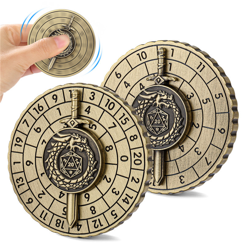 Creative Dragon Sword Design Metal Dice Spinner 7-in-1 ล้อลูกเต๋า ...