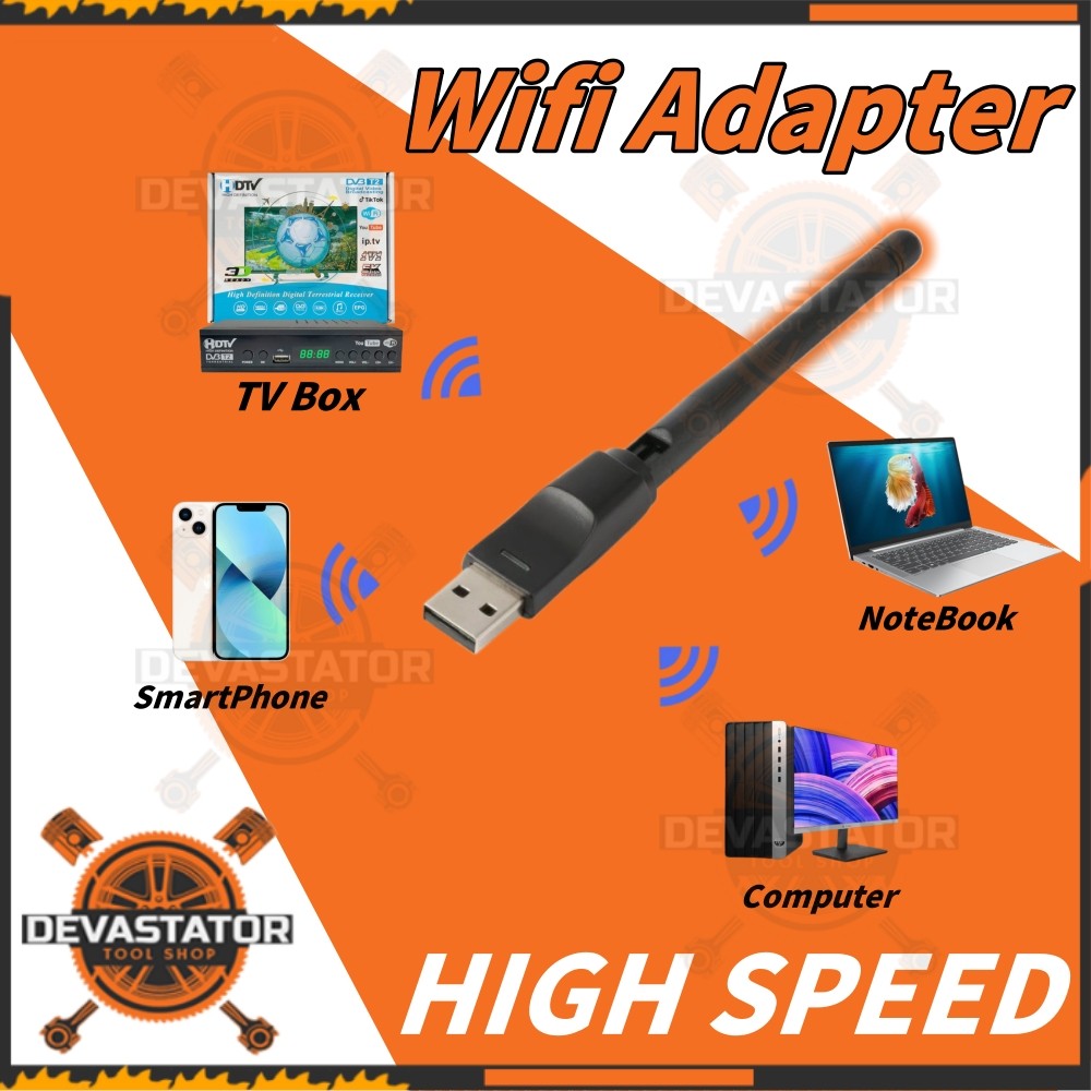 Wifi Adapter Wifi Dongle Wifi Receiver For DVB T2 TV Box PC Laptop เสา ...