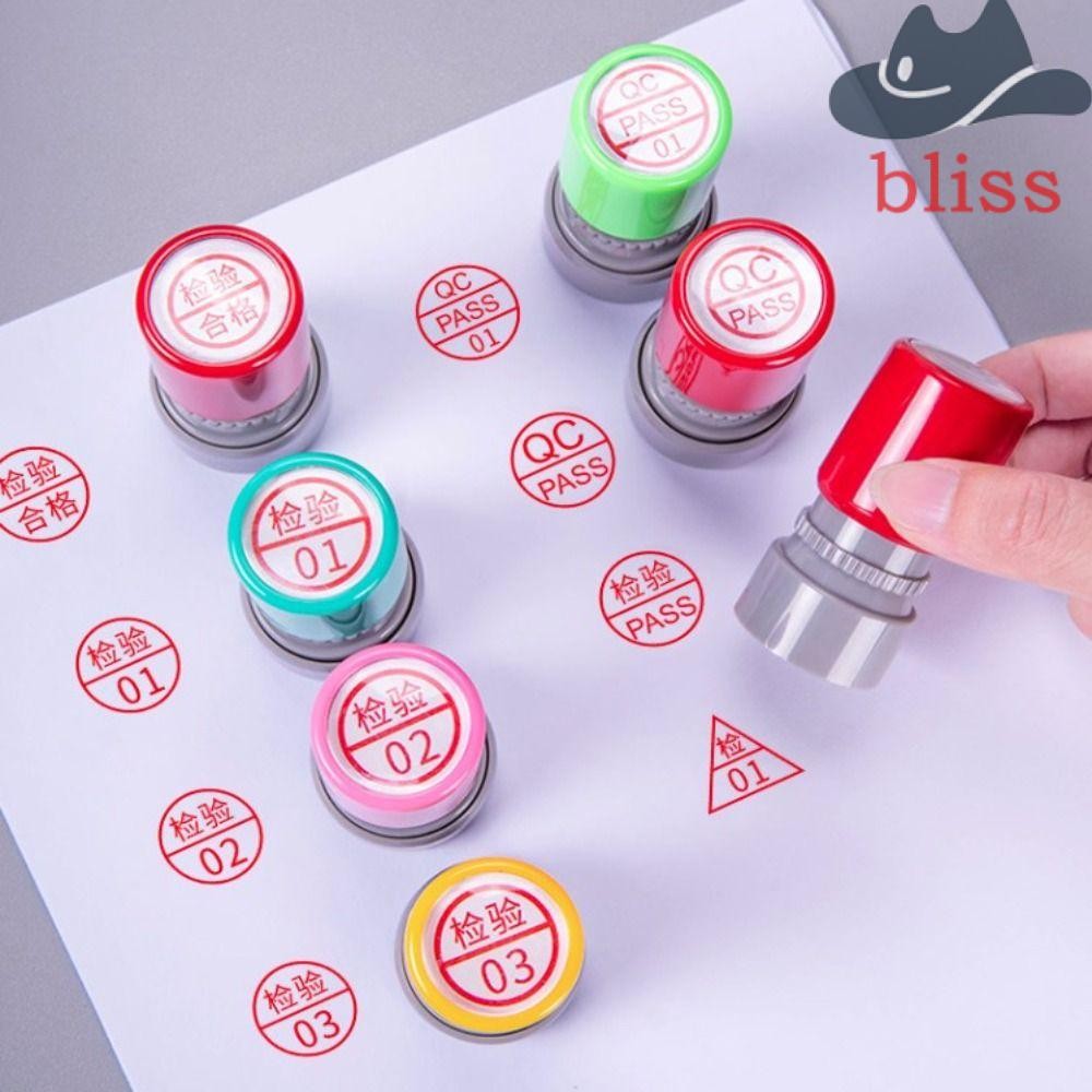 Bliss QA QC Inspect Stamp, Self-Inking แกะสลักคุณภาพ PASS Stamp, Pocket ...