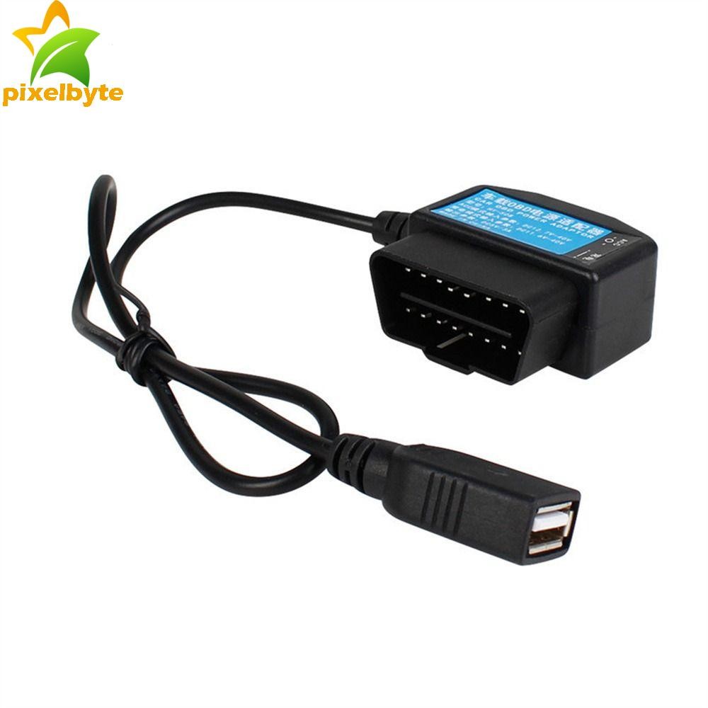 Pixelbyte การตรวจสอบที่จอดรถ DVR ทนทาน USB รถชาร์จสวิทช์โหมด ACC USB ซ็อกเก็ตหญิงปกติ OBD ...