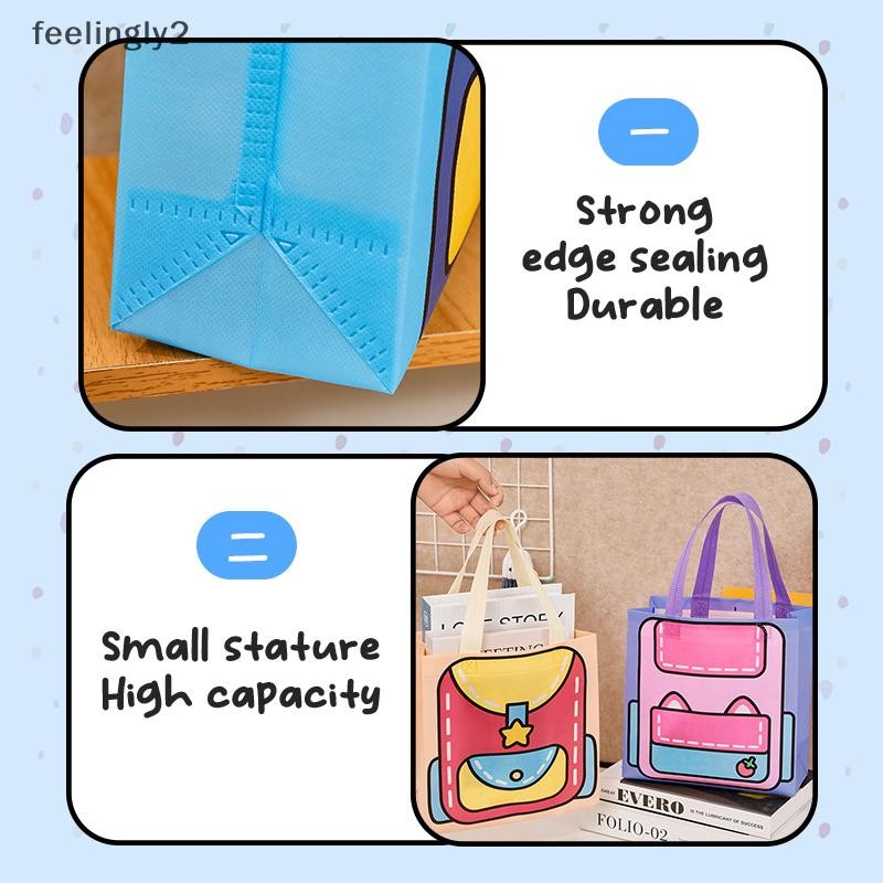 {HotJan} Dopamine Color กระเป๋านักเรียนลายถุงบรรจุภัณฑ์ไม่ทอพร้อมที่จับ ...