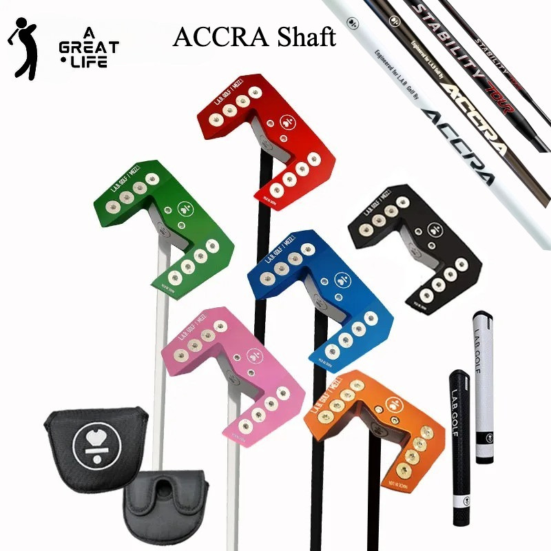 LAB GOLF Mezz.1 Men's Black Bull Golf Mallet Putter 2025 6 สี พร้อมฝา ...