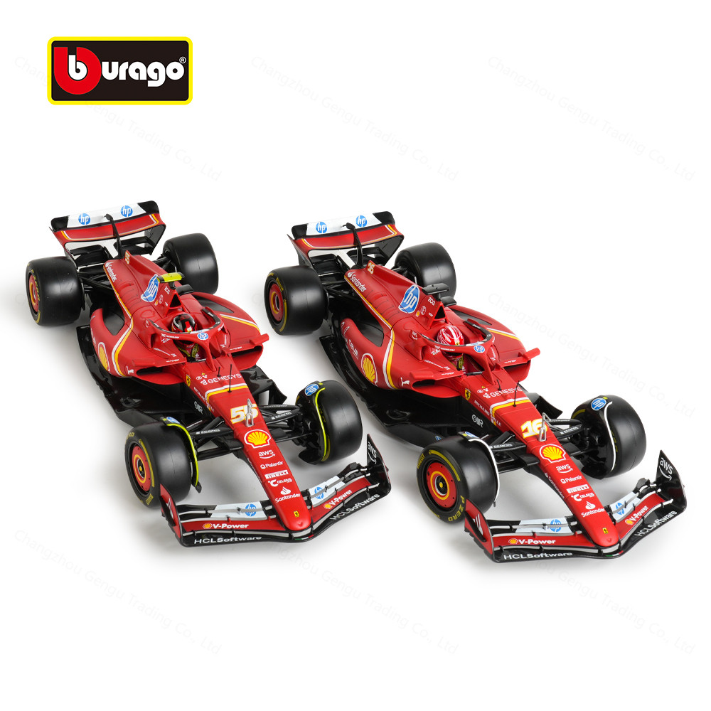 Bburago 1:18 Ferrari SF24 2024 #16 #55 F1 Racing Formula Car Static Diecast Alloy Model Car ...