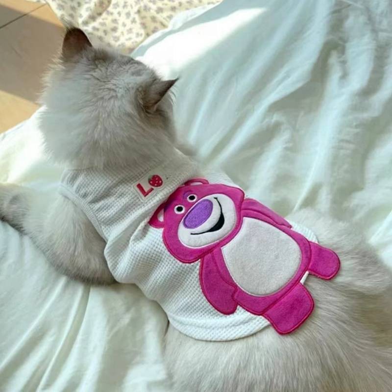 Spring and Autumn Clothing Strawberry Bear Dog Cat Vest British ...