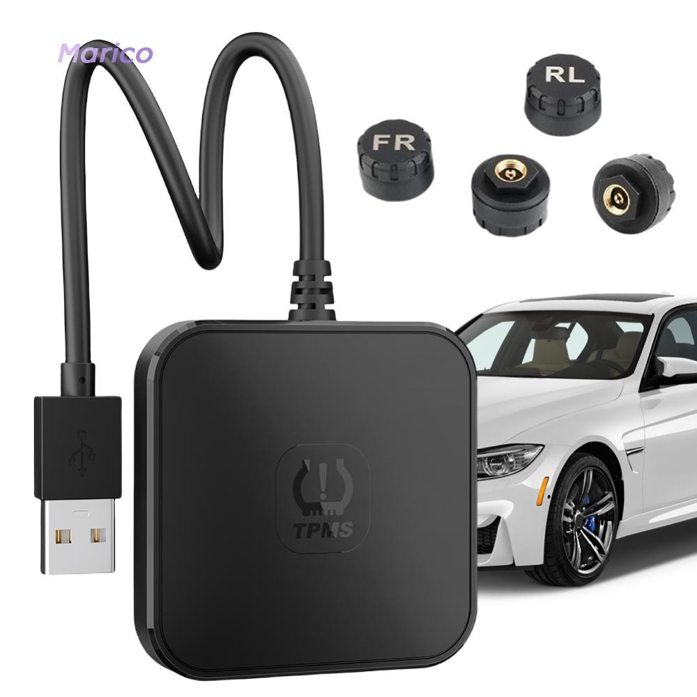 Usb TPMS ระบบตรวจสอบความดันยางรถความดันยางระบบไร้สาย TPMS สําหรับ ...