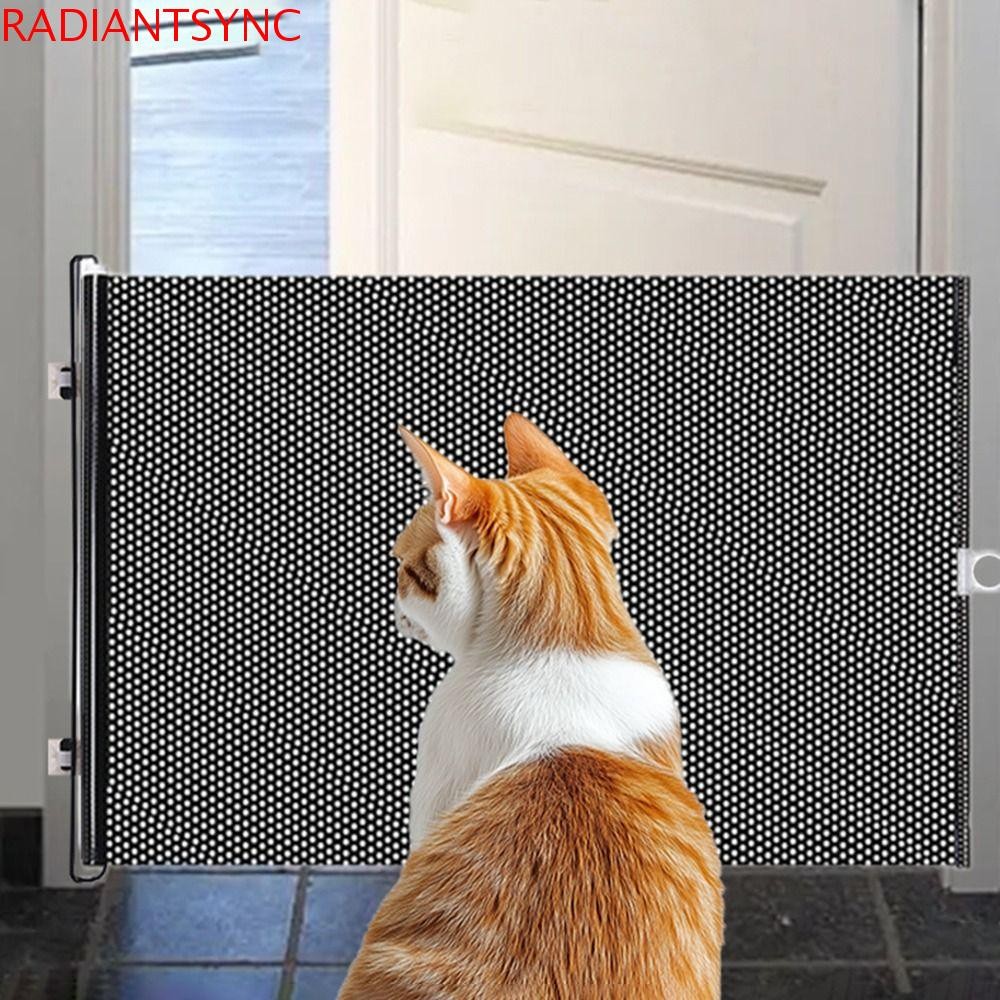 RADIANTSYNC รั้วประตูแบบพับเก็บได้, Barrier รั้วเครือข่ายสัตว์เลี้ยงสากล, ติดตั้งง่ายพับยาม ...