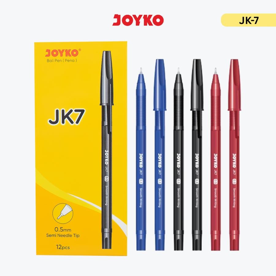 ปากกา ปากกา JOYKO JK-7 Big Fill Tip 0.5 มม. JOYKO Ball Pen DOZEN (12 ...