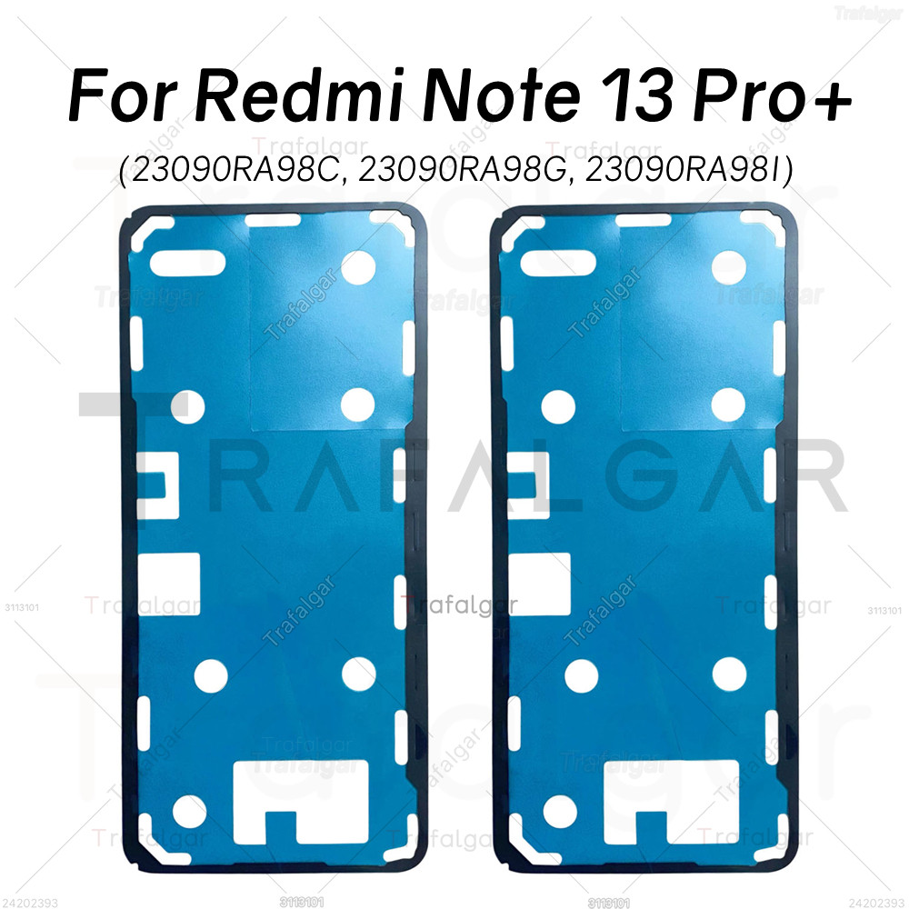 ปกหลังกาวสําหรับ Xiaomi Redmi หมายเหตุ 13 Pro + Plus 5G แบตเตอรี่สติกเก ...