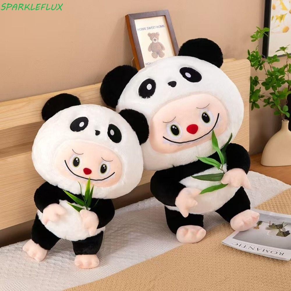 Sparkleflux Panda Labubu Plush ของเล่น,ตุ๊กตาน่ารัก Labubu ตุ๊กตา Plush ...