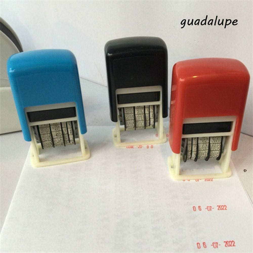 GUADALUPE วันที่แสตมป์ 4 มม.อุปกรณ์สํานักงาน Self-Inking แสตมป์ Universal ปรับ Self-Inking ...