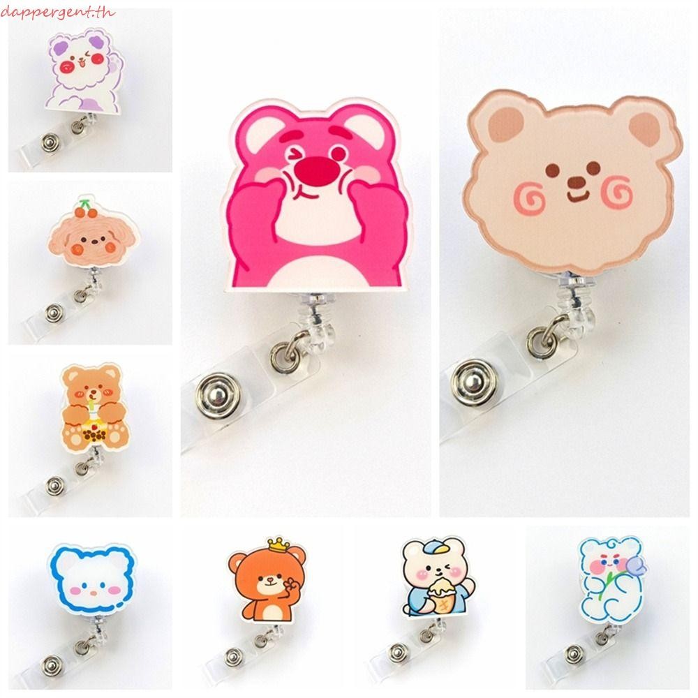 DAPPERGENT Retractable Badge Reel นิทรรศการ Enfermera หน้าอกการ์ดพยาบาลผู้ถือป้าย, Doctor หมี ...