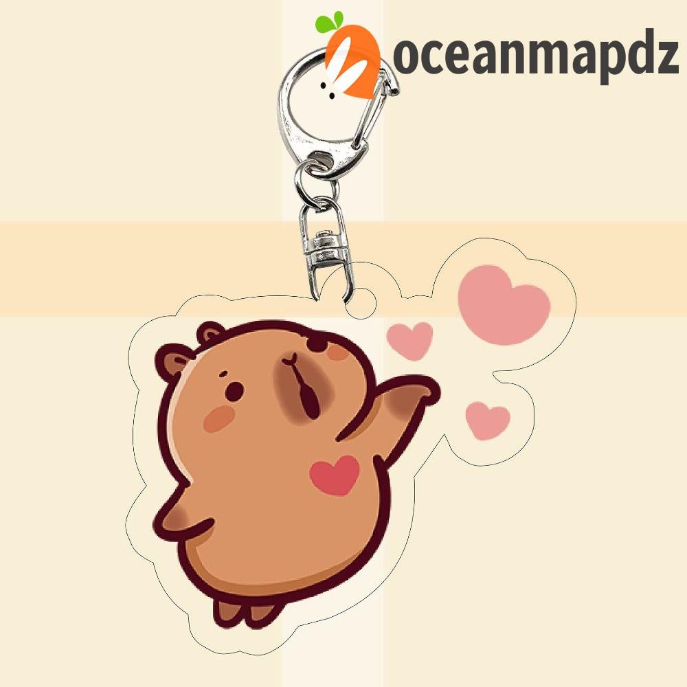 Oceanmapdz Capybara พวงกุญแจอะคริลิค, Capybara อะคริลิค Capibara กระเป๋าแขวน, แขวนอุปกรณ์เสริม ...