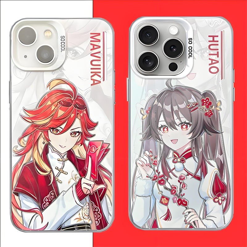 ปีใหม่ Yuanshen เหมาะสําหรับ IQOO13 เคสโทรศัพท์ VIVO เลเซอร์สีสันเงิน ...
