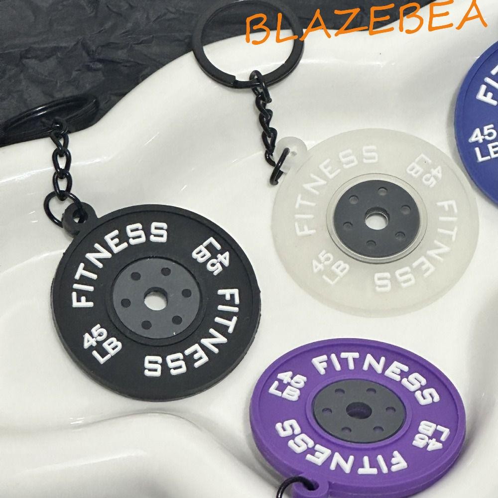 Blazebea Barbell แผ่นพวงกุญแจ,จําลอง Creative Barbell แผ่นพวงกุญแจ, Cool Bag Charm Dumbbell Mini ...