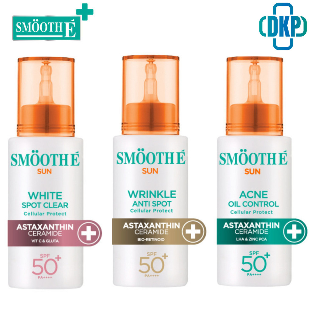 Smooth E Sun Asta SPF 50+ PA++++ เซรั่มกันแดด 3 สูตร Wrinkle Anti Spot ...