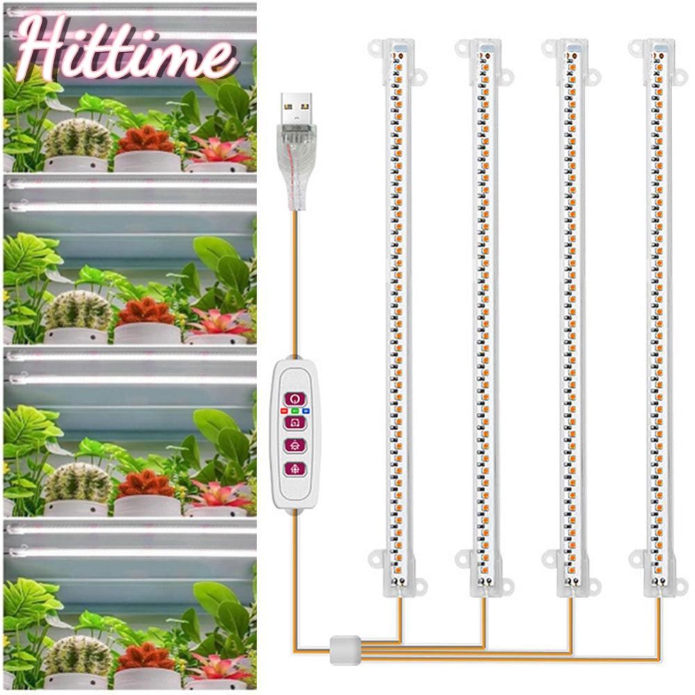 Hittime 1/2/3/4 LED Grow Light Strips สําหรับพืชในร่มแสงแดด Full Spectrum USB Phyto โคมไฟจับเวลา ...