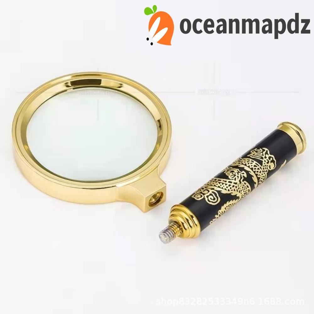 Oceanmapdz กล้องจุลทรรศน์ขนาดเล็กลายมังกรสําหรับอ่านหนังสือหนังสือพิมพ์เครื่องประดับ Retro ...