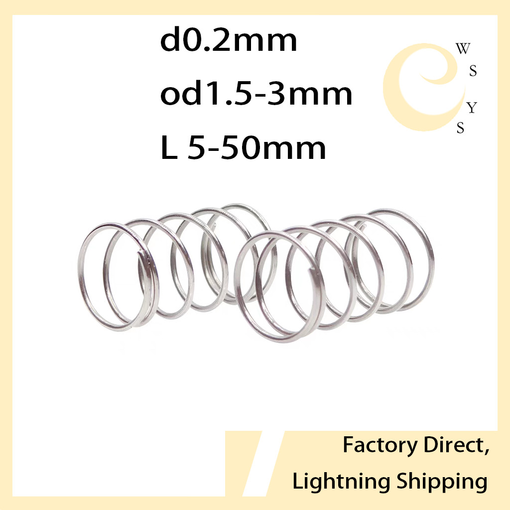 [WSYS]SUS304 สปริงกด-สปริงดัน เหล็กสปริง ขนาด compression spring(d0.2mm ...