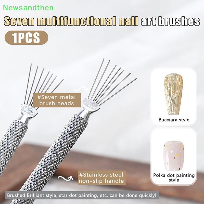 Newsandthen Multifunctional Nail Art Line ภาพวาด 7 Pin ปากกา Bendable ...