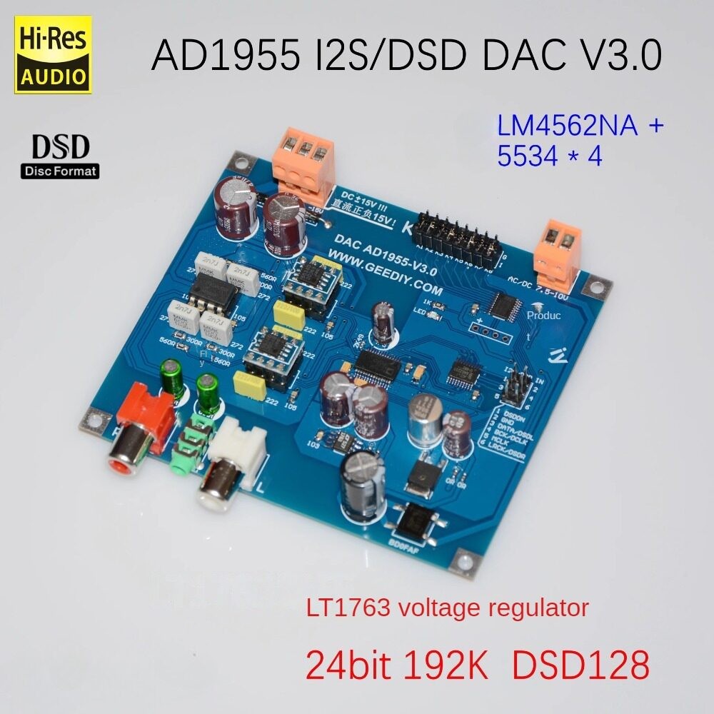 ใหม่ AD1955 DAC บอร์ดถอดรหัสเสียง LM4562NA*1 + 5534 *4 OP AMP I2S/DSD ...