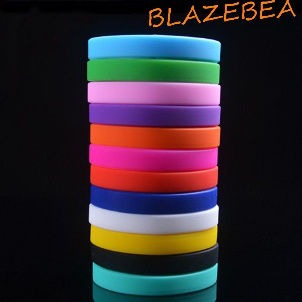 Blazebea สายรัดข้อมือสร้อยข้อมือยอดนิยม 1 ชิ้นแหวนยางซิลิโคนมือสีสันสดใส | Shopee Thailand