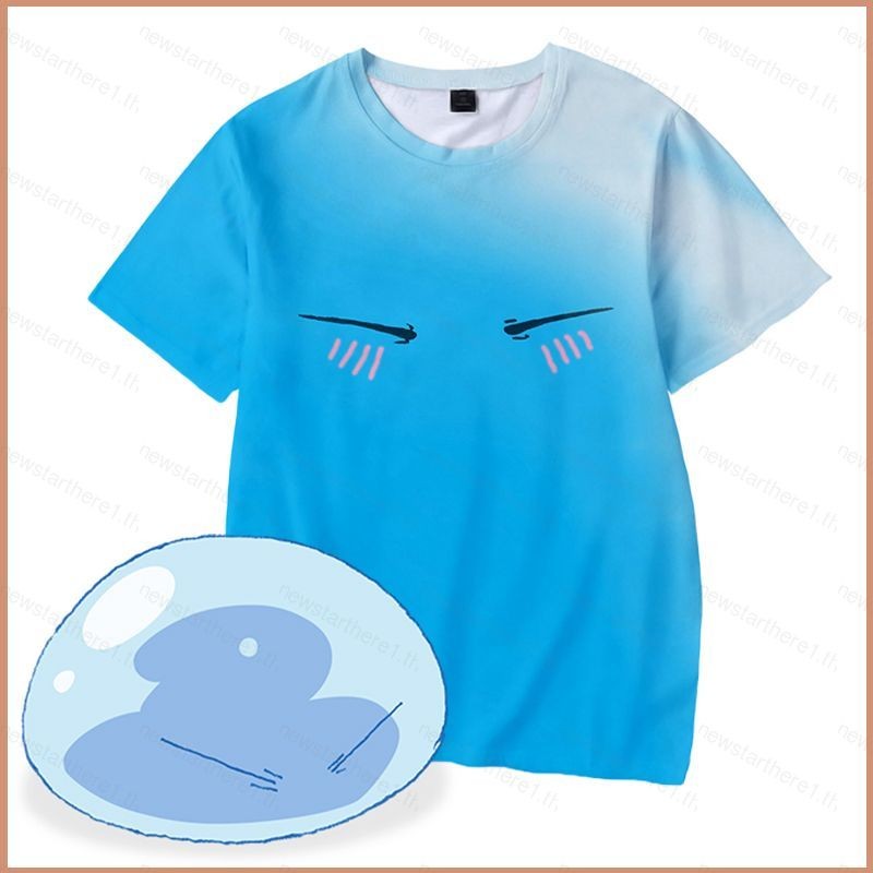 Jason อะนิเมะ Rimuru Tempest เสื้อยืด Slime คอสเพลย์ Unisex แขนสั้น ...
