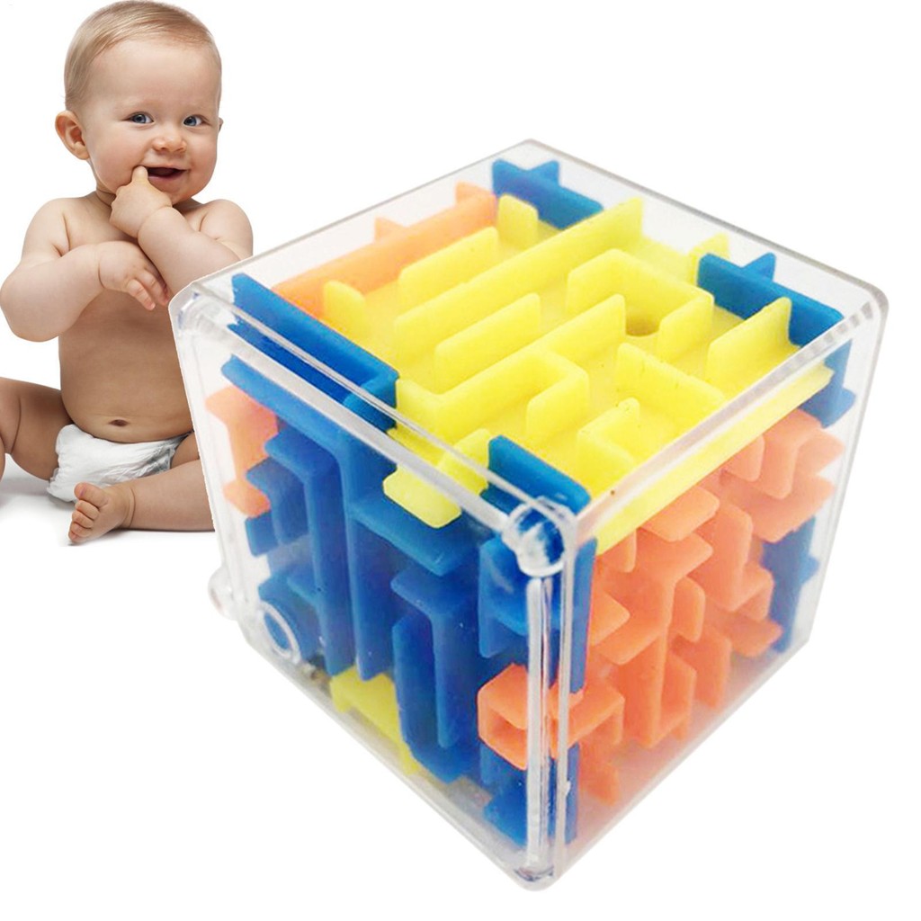 Mini Maze Cube 3D Brain Teaser Puzzles for Kids Mazes Ball Maze Puzzle ...