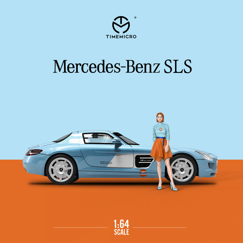 รุ่น TIME MICRO 1: 64 BENZ SLS Bay น้ํามันเคลือบรถ Die-Casting ประณีต Collector-เกรดรถ ...