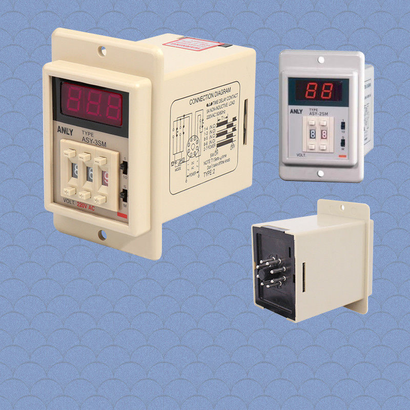 Asy-3sm ASY-2SM ASY-3D ASY-2D รีเลย์เวลา ANLY-2SM จับเวลา 999 จับเวลา 220V Multi-Timer 24V ...