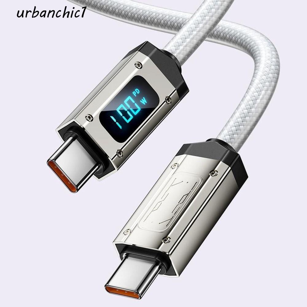Urbanchic Fast Charging Data Cable, PD 100W 1.2/2M USB Type C, ทนทาน Type-C ถึง Type C 6A Fast ...