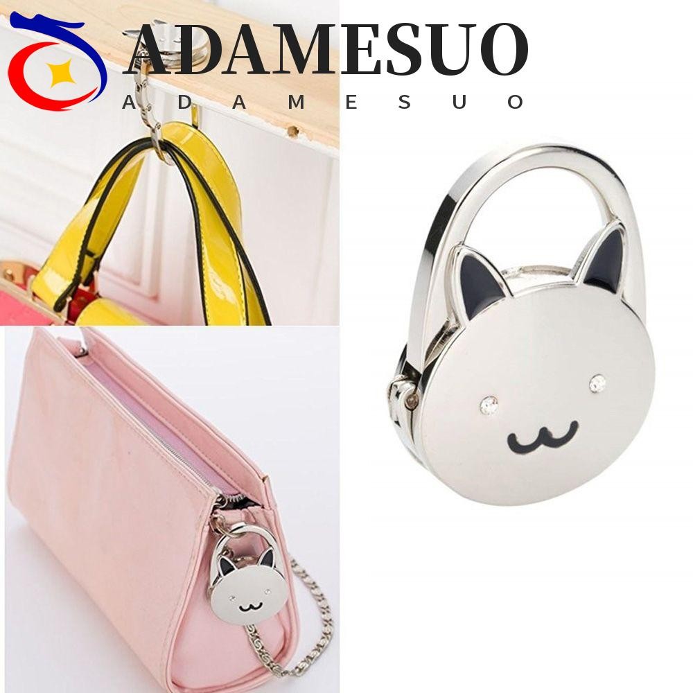 Adamesuo กระเป๋าถือแขวน Tableside ที่ไม่ซ้ํากันแมวสไตล์โลหะพับกระเป๋าตะขอแขวน | Shopee Thailand