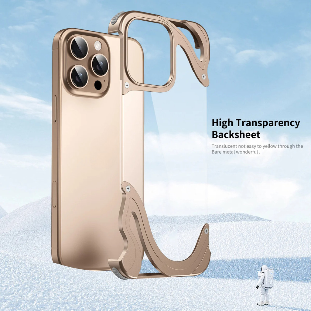 Dolphin Shape เคสโทรศัพท์โลหะสําหรับ Iphone 14 15 16 Pro Max กรอบ ...