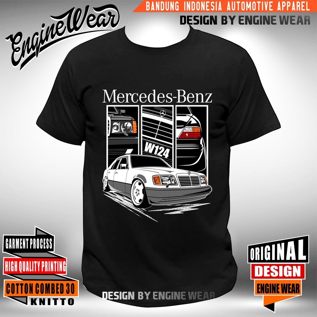 S-5xl เสื้อยืด Mercedes Benz W124 W202 W115 W123 W203 W204 W210 W211 ...