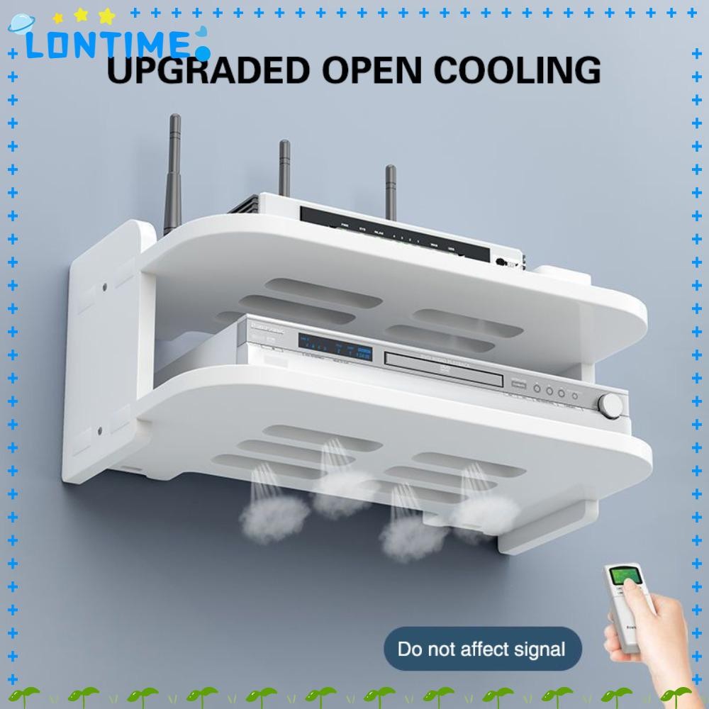 Lontime Router Storage Rack, แขวน Wall Mount Wifi แขวนชั้นวาง, Punch ...