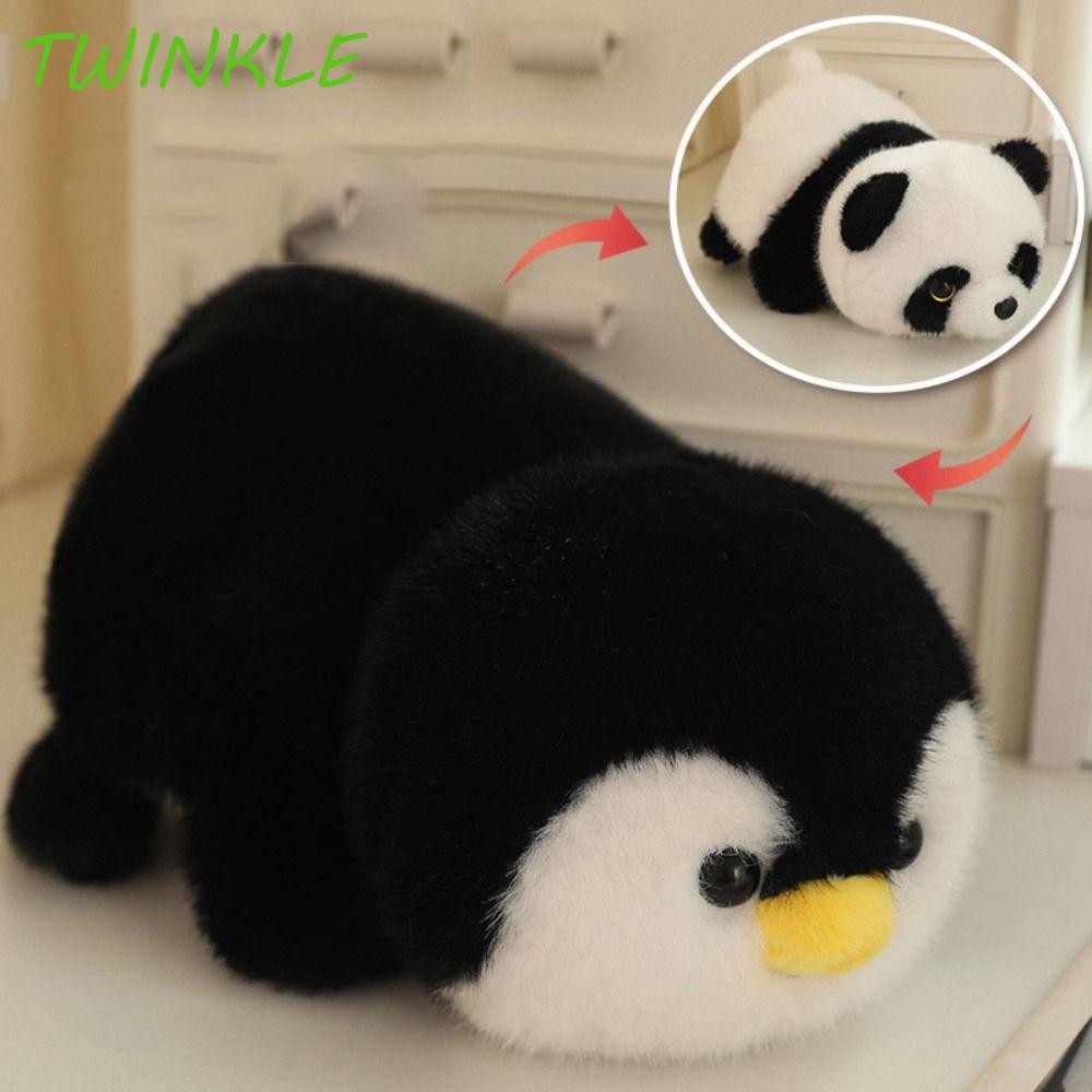 Twinkle1 Panda Turn Penguin ของเล่น, สองด้านปุย Reversible Penguin ...