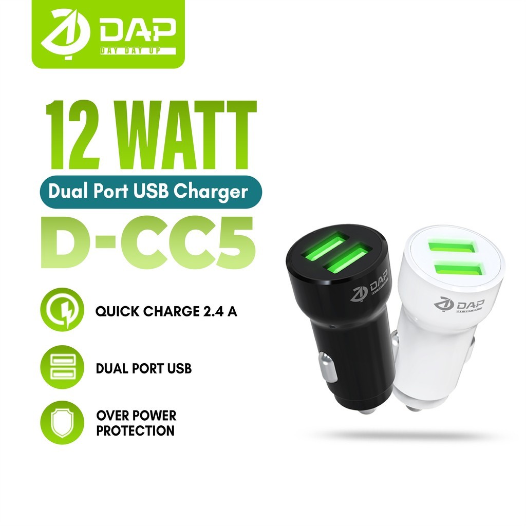 มอเตอร์ DAP D-CC5 - เครื่องชาร์จในรถยนต์ PD18W 2.4A Dual Port USB Fast ...