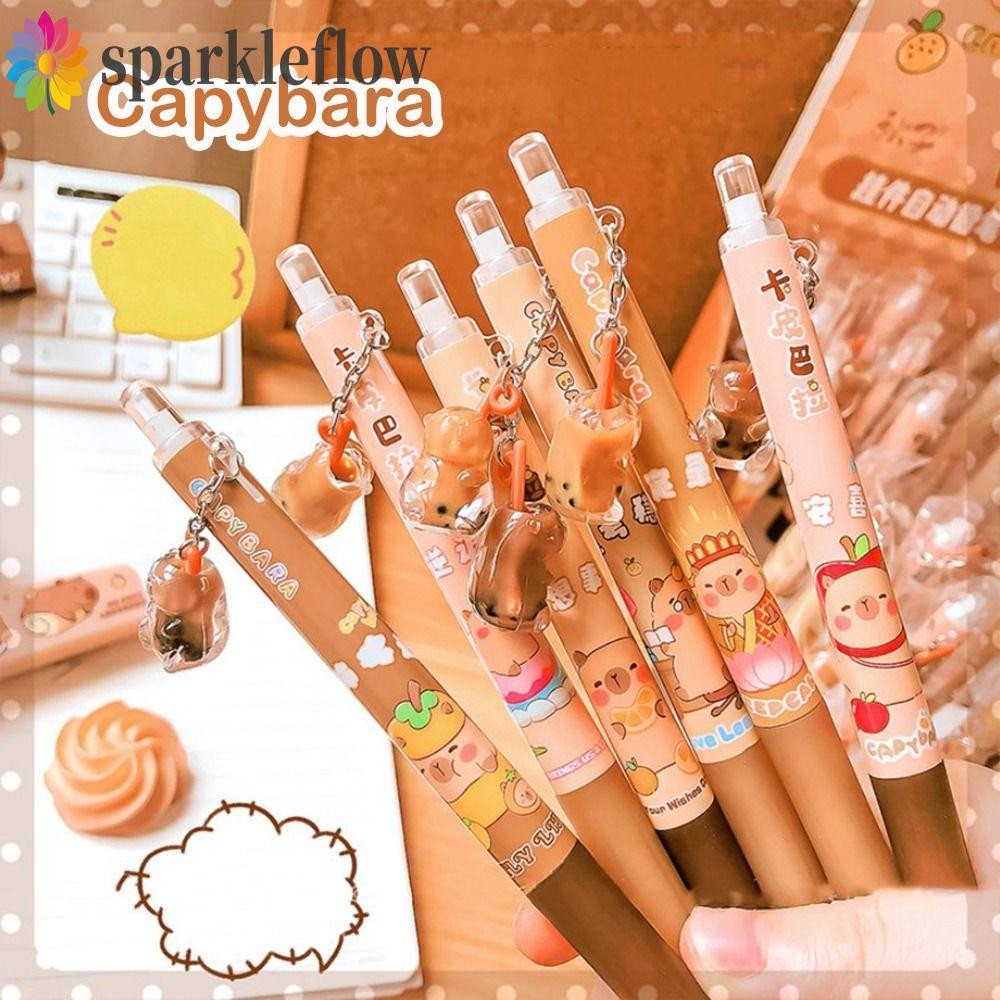 Sparkleflow Capybara ดินสอกด, Kawaii Aesthetic จี้ดินสออัตโนมัติ, การ์ตูนวาดเขียนสัตว์น่ารัก 0.5 ...