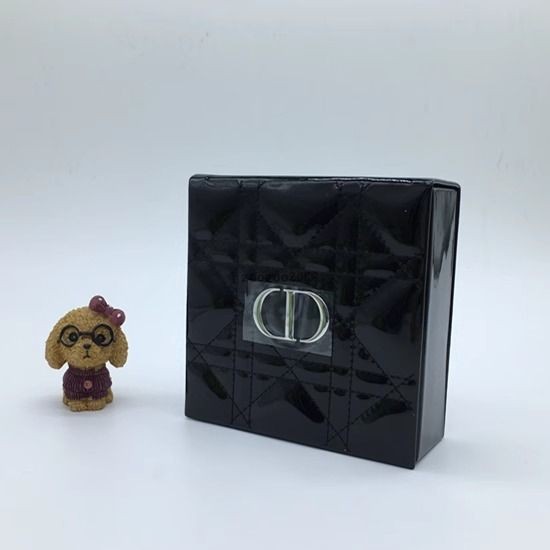 Super Textured Dior Box ~ Dior Dior สีดําสิทธิบัตรหนัง Glossy กล่องเก็บ ...