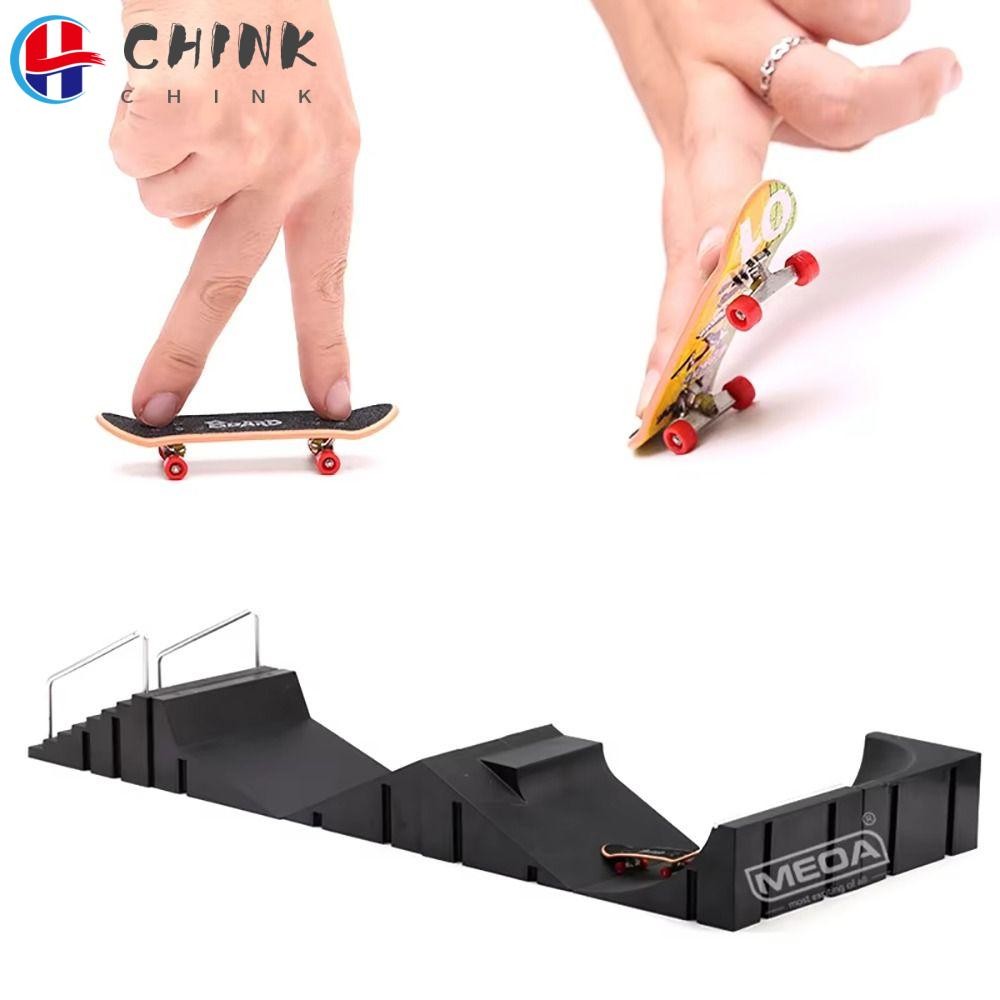 Chink 1ชุด Skate Park Ramp Set, Fingers Training Plastic Tech Practice ...