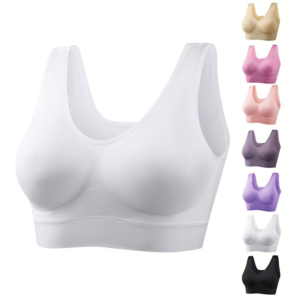 ⭐ ขายดี ⭐สปอร์ตบรา Yoga Plus size Bralette ชุดชั้นในเบาะฟิตเนสวิ่ง ...