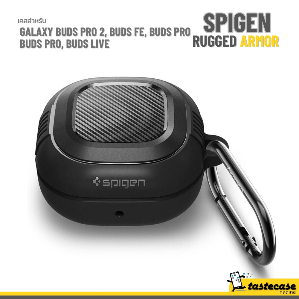 Spigen Rugged Armor เคสสำหรับ Samsung Galaxy Buds 2 Pro, Buds FE, Buds 2, Buds Pro และ Galaxy ...
