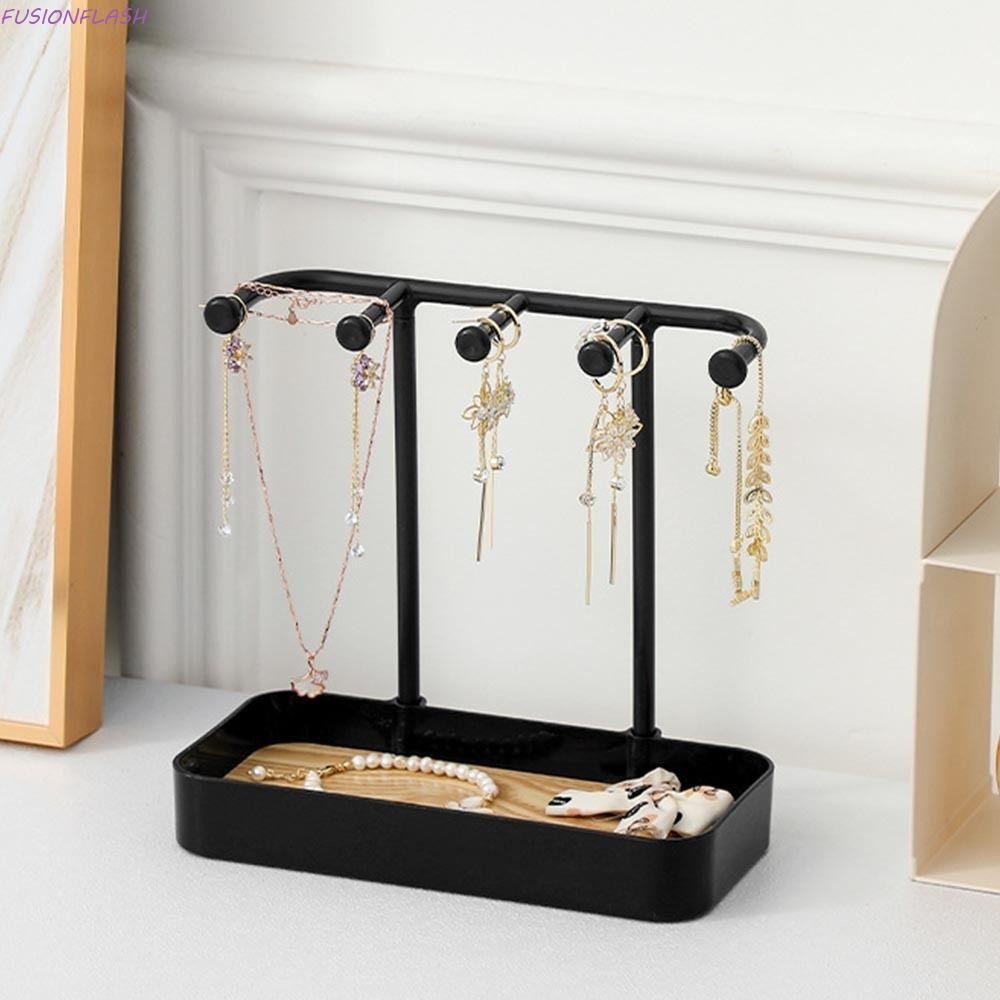 Fusionflash ชั้นเก็บเครื่องประดับ, ไม้พร้อมกล่องเก็บฐานต่างหูชั้นวางจอ ...
