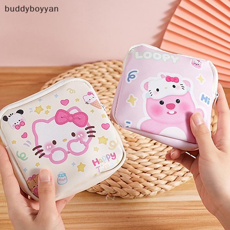 Bbth Hello Kitty ความจุขนาดใหญ่ผ้าอนามัยถุงเก็บสาวการ์ตูน Loopy ระยะ ...